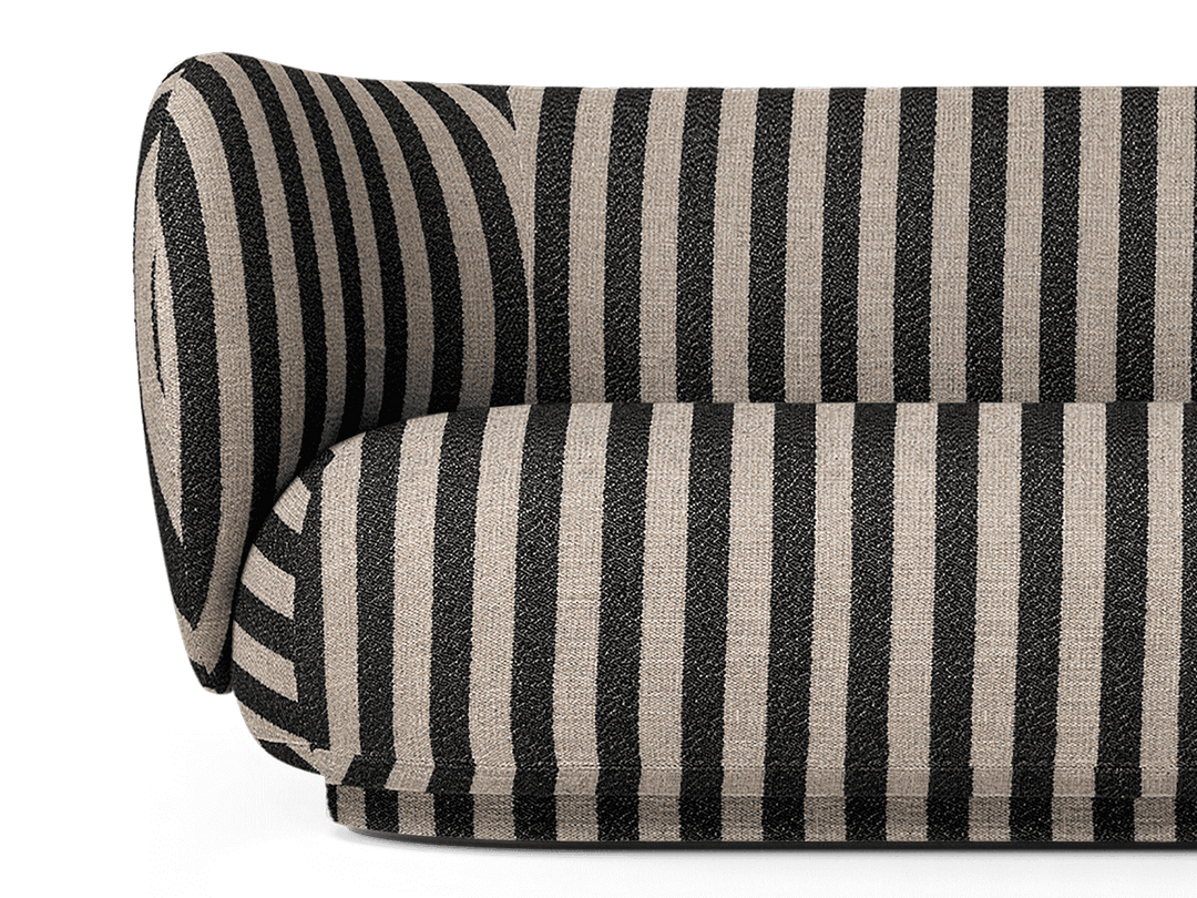 Rico Sofa 3 Louisiana - Sand/Black | ferm LIVING – Ferm Living