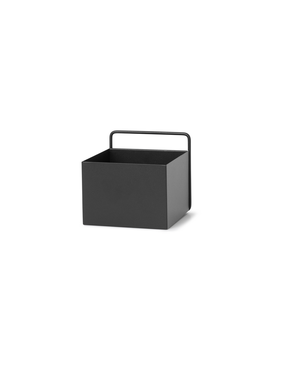 Square Wall Box in black for plants or storage - Ferm Living
